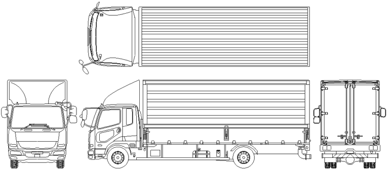 【無料ダウンロード】トラックCADデータ｜全14種類 | CAD素材.com
