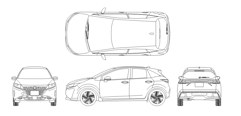 【無料ダウンロード】自動車（日産）CADデータ｜全6台 | CAD素材.com