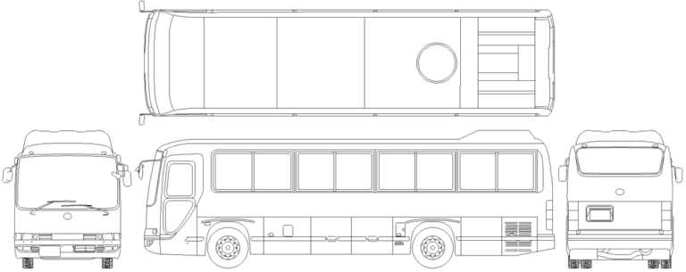 バス CADデータ｜大型・中型・小型・路線バス・観光バス | CAD素材.com
