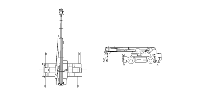 25t、50tラフタークレーン CADデータ | CAD素材.com