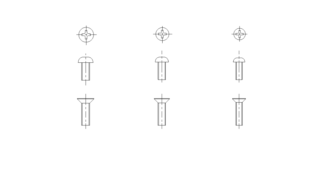 マイクロねじ・ボルト（M2～M4） CADデータ｜全9タイプ61種類 | CAD素材.com